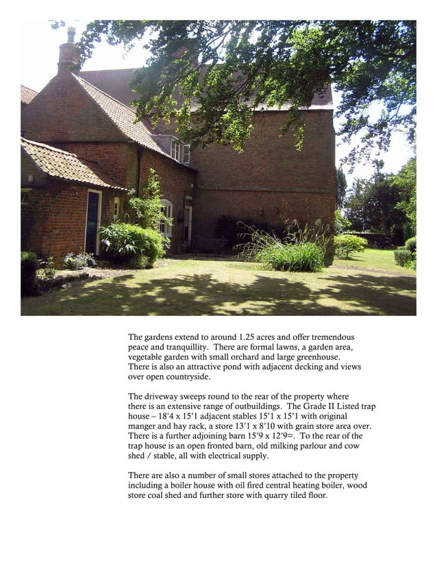 ebrochure, listed manor house, Lincolnshire, easy reach of London ...