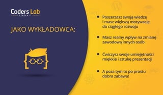 Zostań wykładowcą Coders Lab! | PDF