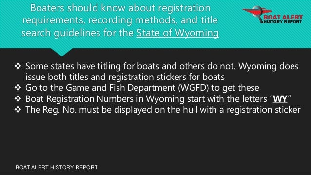 Wyoming boat registration | PPTX | Sports