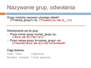 Wyrażenia Regularne | PPTX
