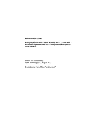 Wyse sccm wes7_admin_guide_aug2013 | PDF