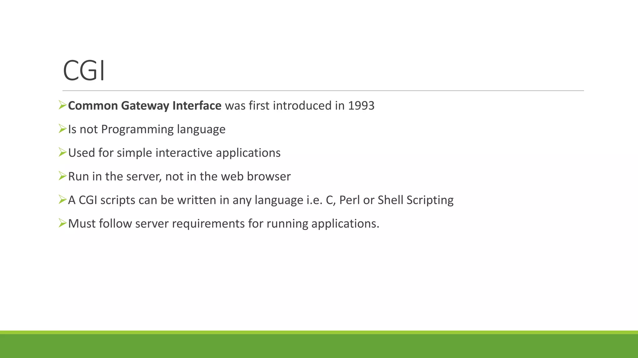 WYSIWYG authoring tools and CGI | PPTX | Web Development | Internet