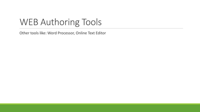 WYSIWYG authoring tools and CGI | PPT
