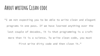 Clean code quotes - Citações e provocações | PPTX