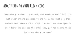 Clean code quotes - Citações e provocações | PPTX