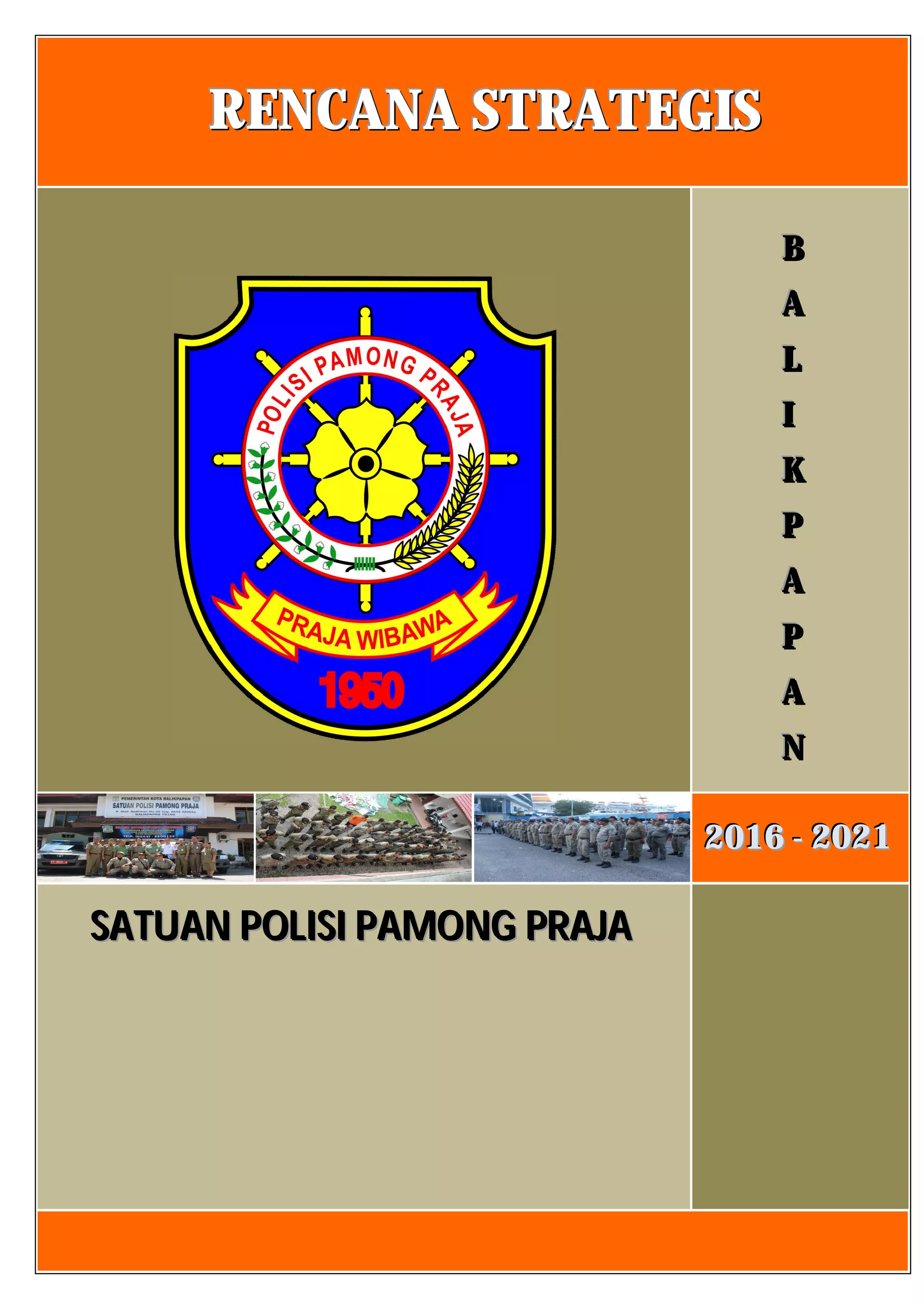 Renstra SATPOL PP Kota Balikpapan | PDF
