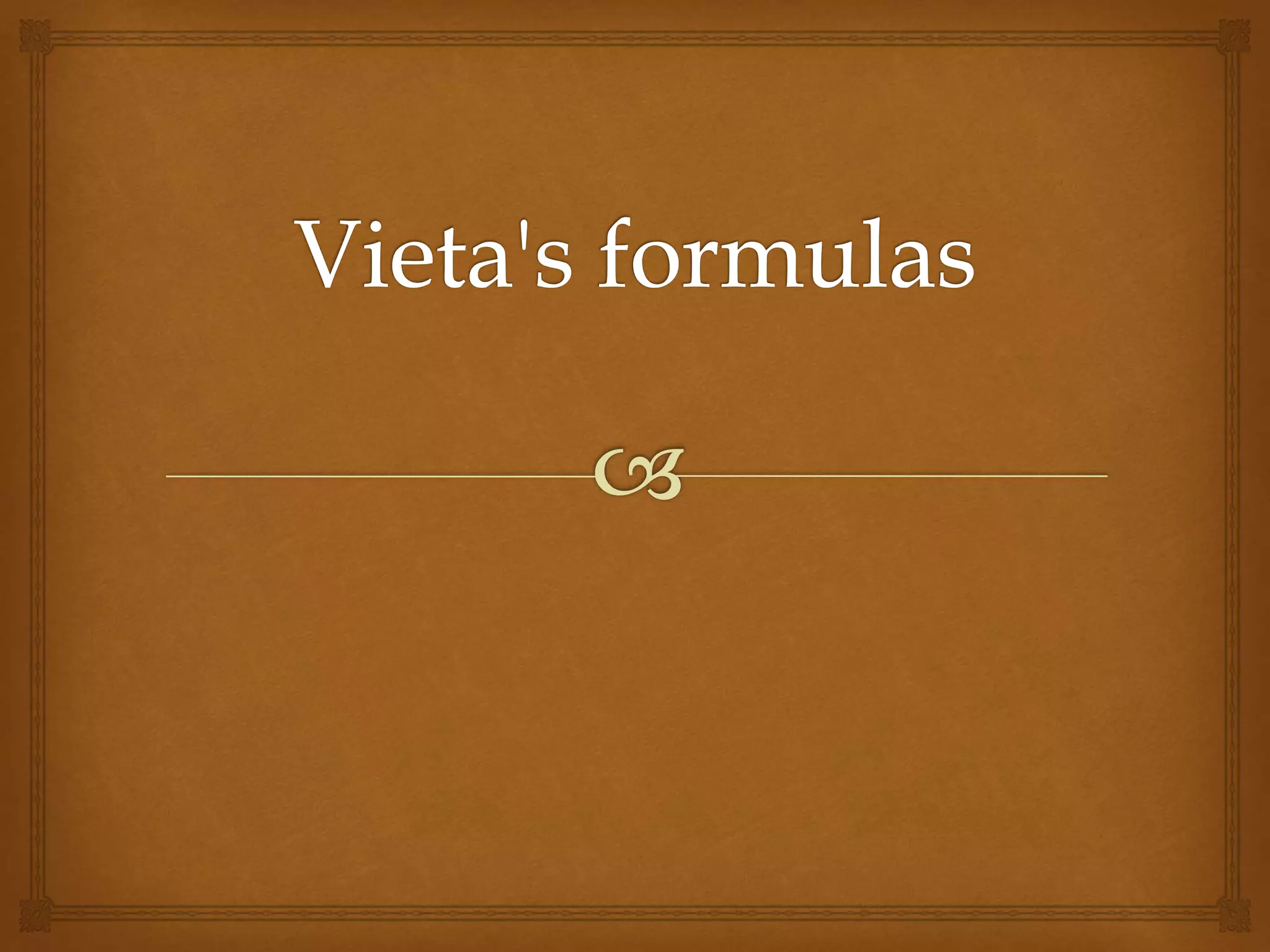PO WER - XX LO Gdańsk - Vieta's formulas | PPTX