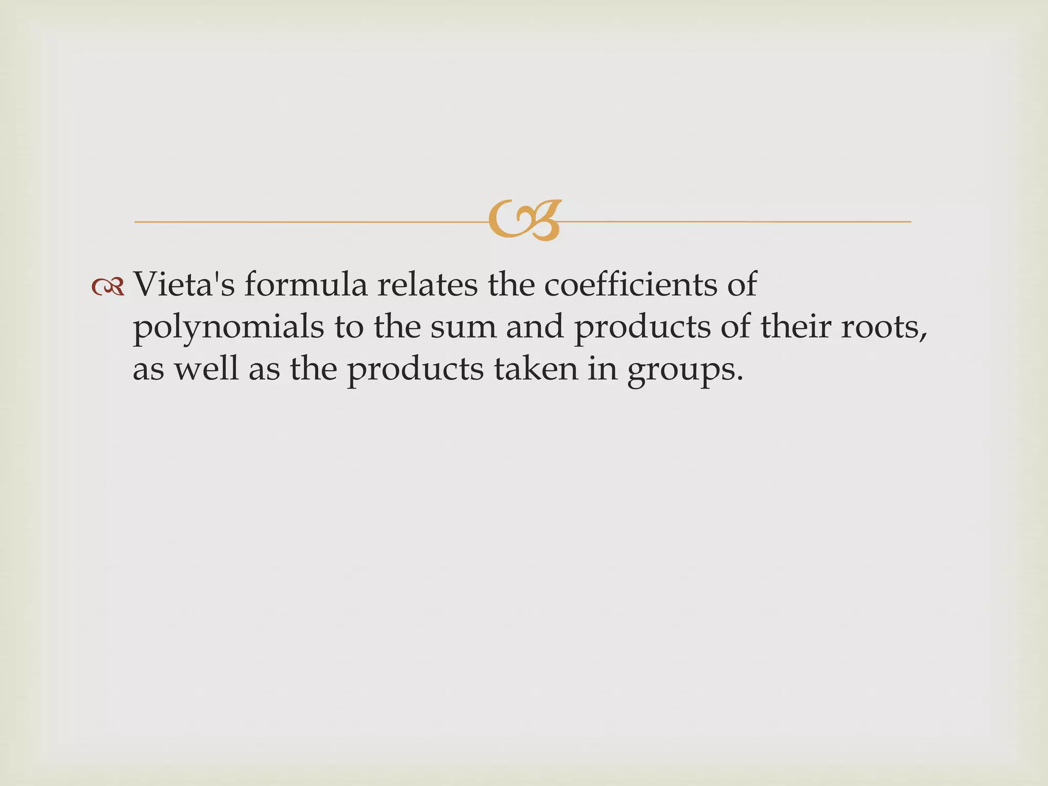 PO WER - XX LO Gdańsk - Vieta's formulas | PPTX