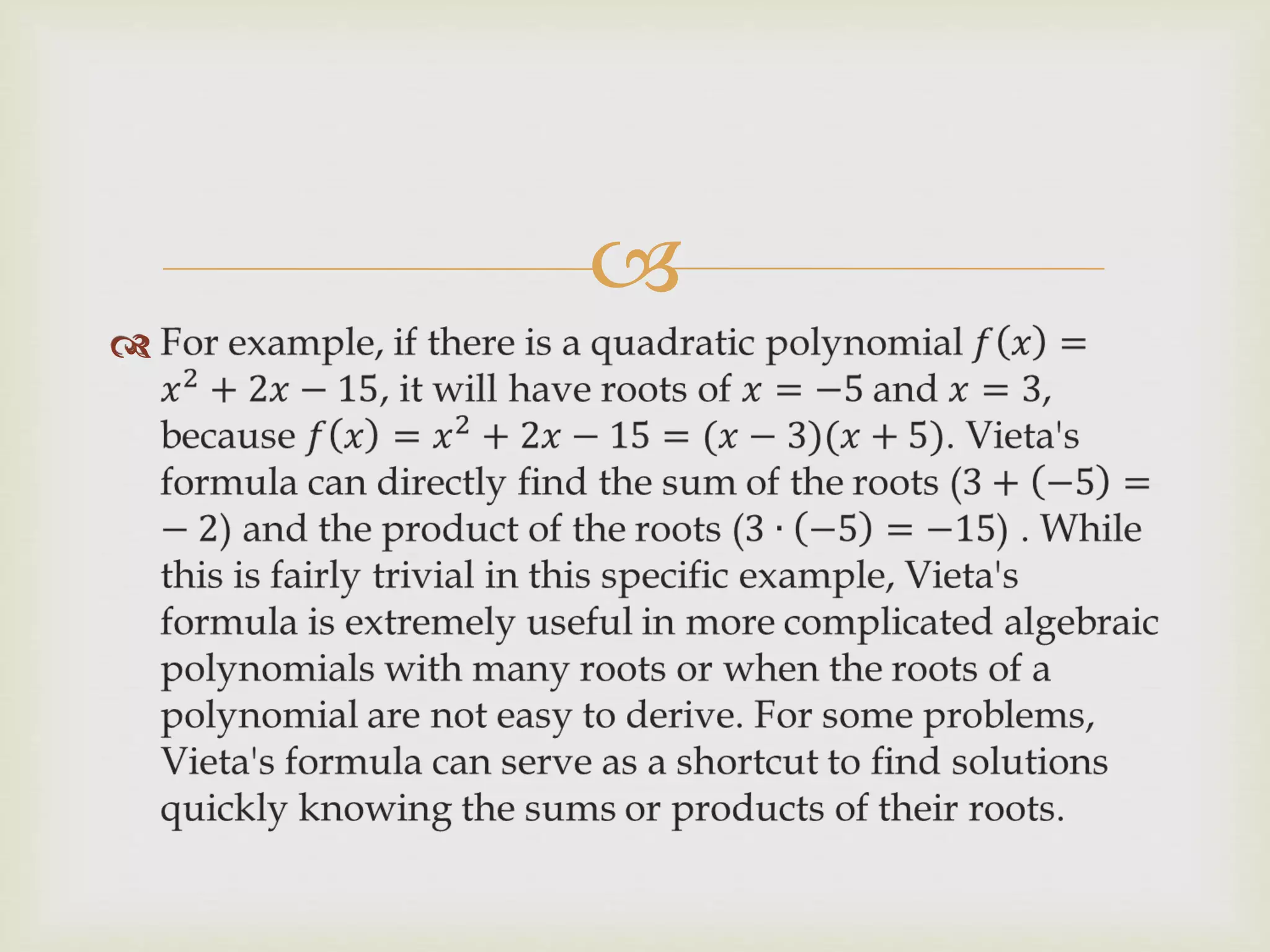 PO WER - XX LO Gdańsk - Vieta's formulas | PPTX