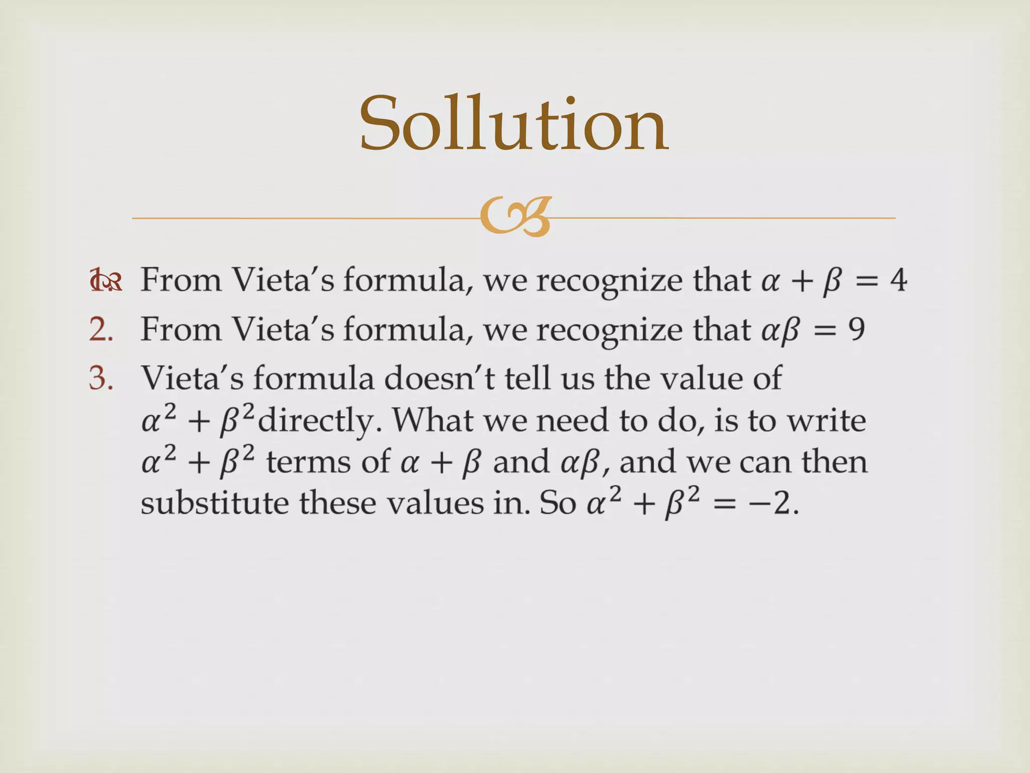 PO WER - XX LO Gdańsk - Vieta's formulas | PPTX