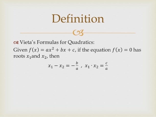 PO WER - XX LO Gdańsk - Vieta's formulas