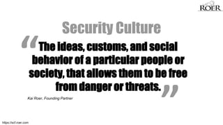 An overview of the Security Culture Framework, and the services around it | PPTX