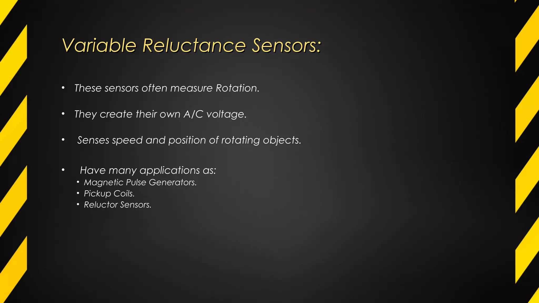 sensors basic types, their working principle and applications | PPT
