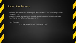 sensors basic types, their working principle and applications | PPT