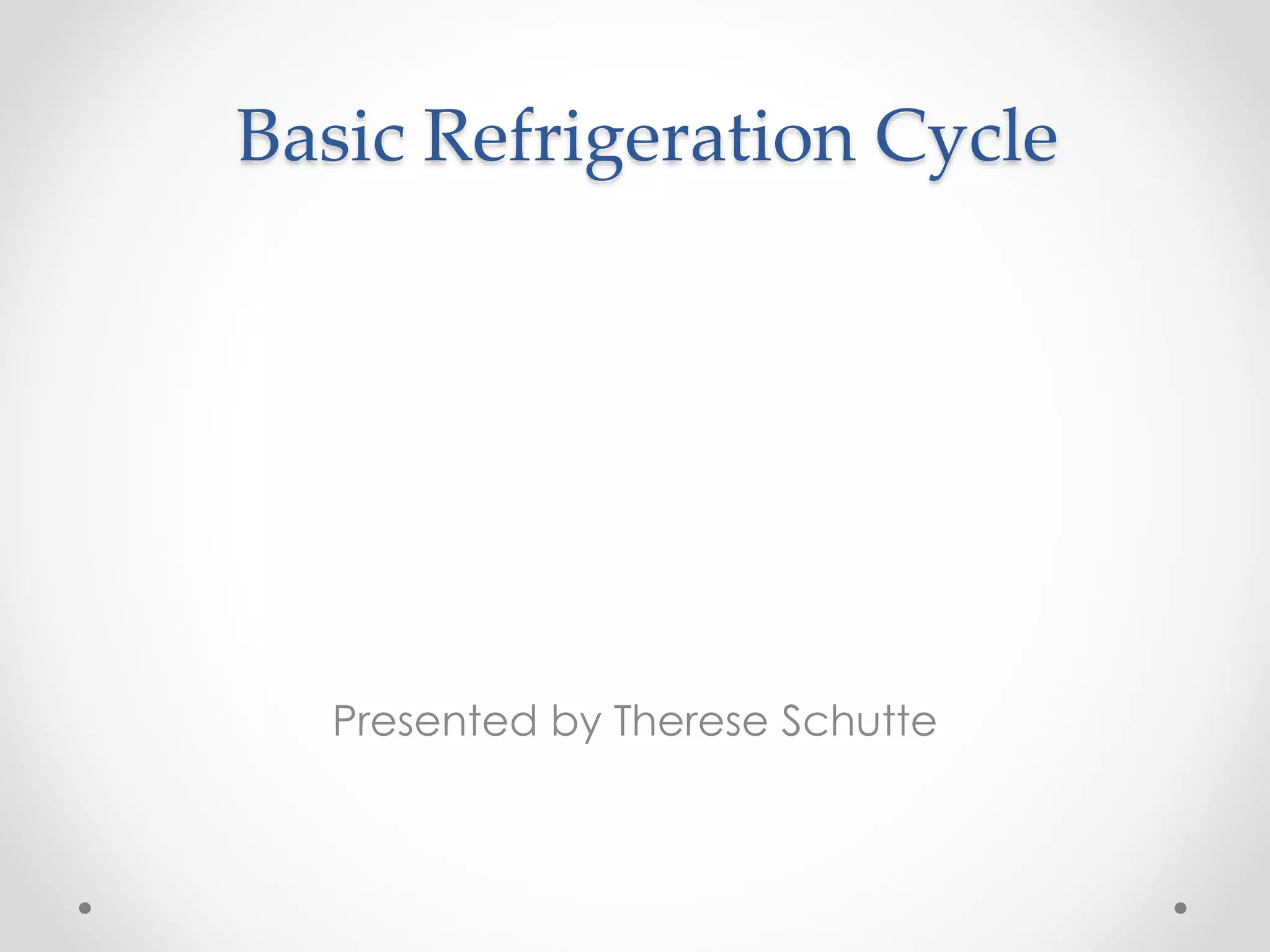 Basic refrigeration cycle | PPTX