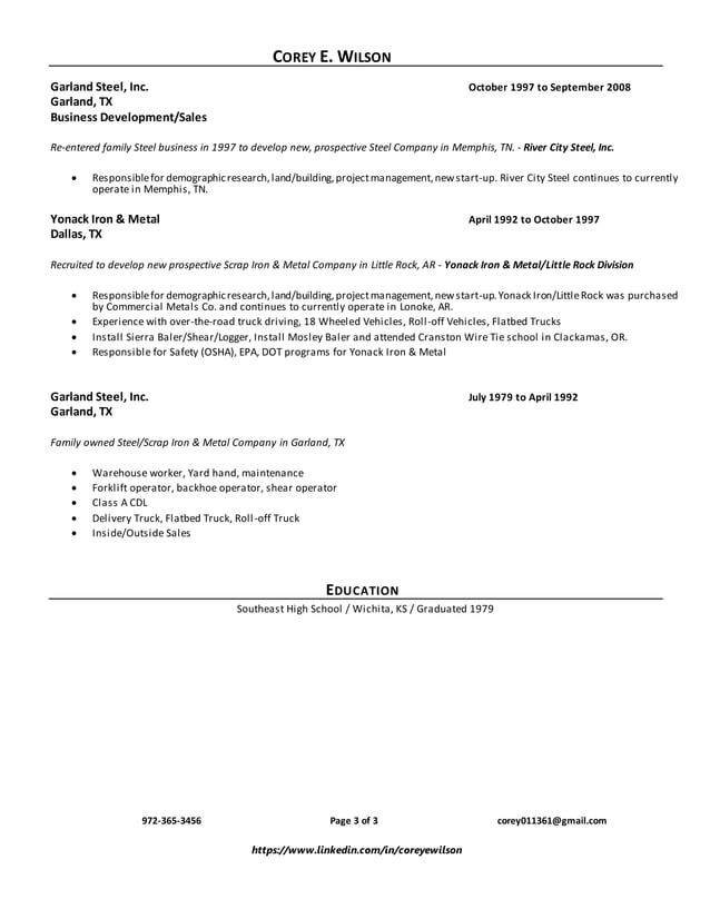Corey wilson resume 2015 rev a | DOCX
