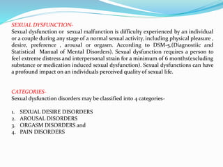 sexual disorder & its Ayurvedic management | PPTX