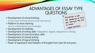 ESSAY TYPE TEST | PPTX | Educational Assessment | Education