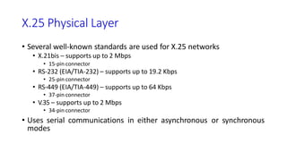 x.25,fram relay mod2.pptx | Computer Networking | Computing