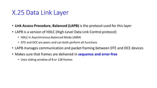 x.25,fram relay mod2.pptx | Computer Networking | Computing