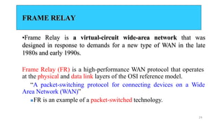 x.25,fram relay mod2.pptx | Computer Networking | Computing