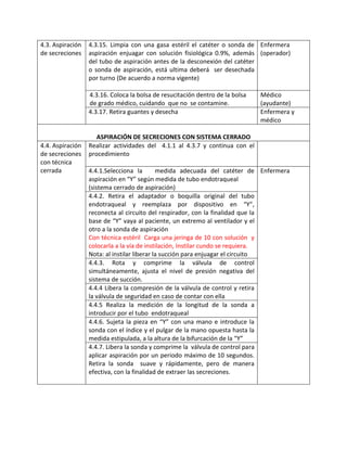 como aspirar secreciones en una paciente | PDF