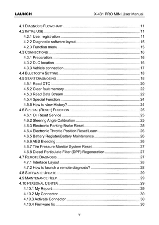 Launch X-431 pro mini english user manual launch pro mini x431 | PDF