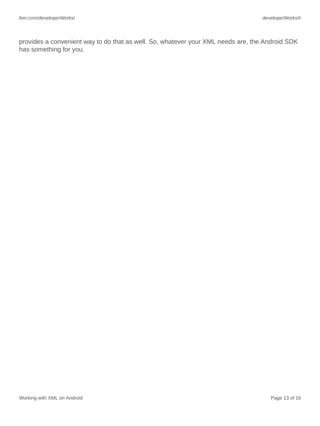 SAX - Android Development | PDF