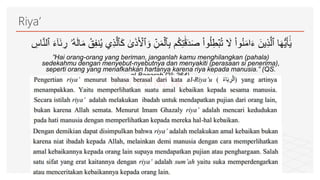 Sifat Sombong dan Riya’ | PPTX