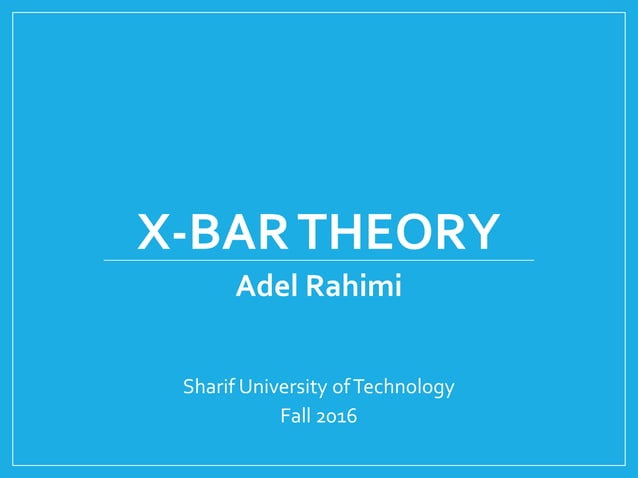 X bar theory | PPTX