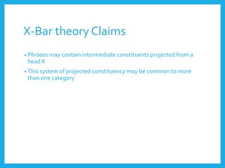 X bar theory | PPTX