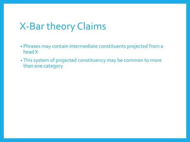 X bar theory | PPTX