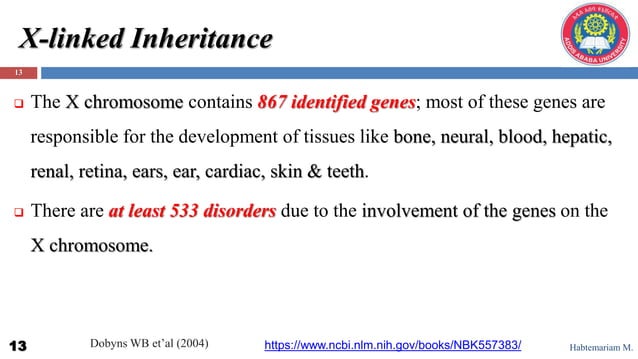 X-chromosome and sex-linked diseases.pptx | Blood Disorders | Diseases ...