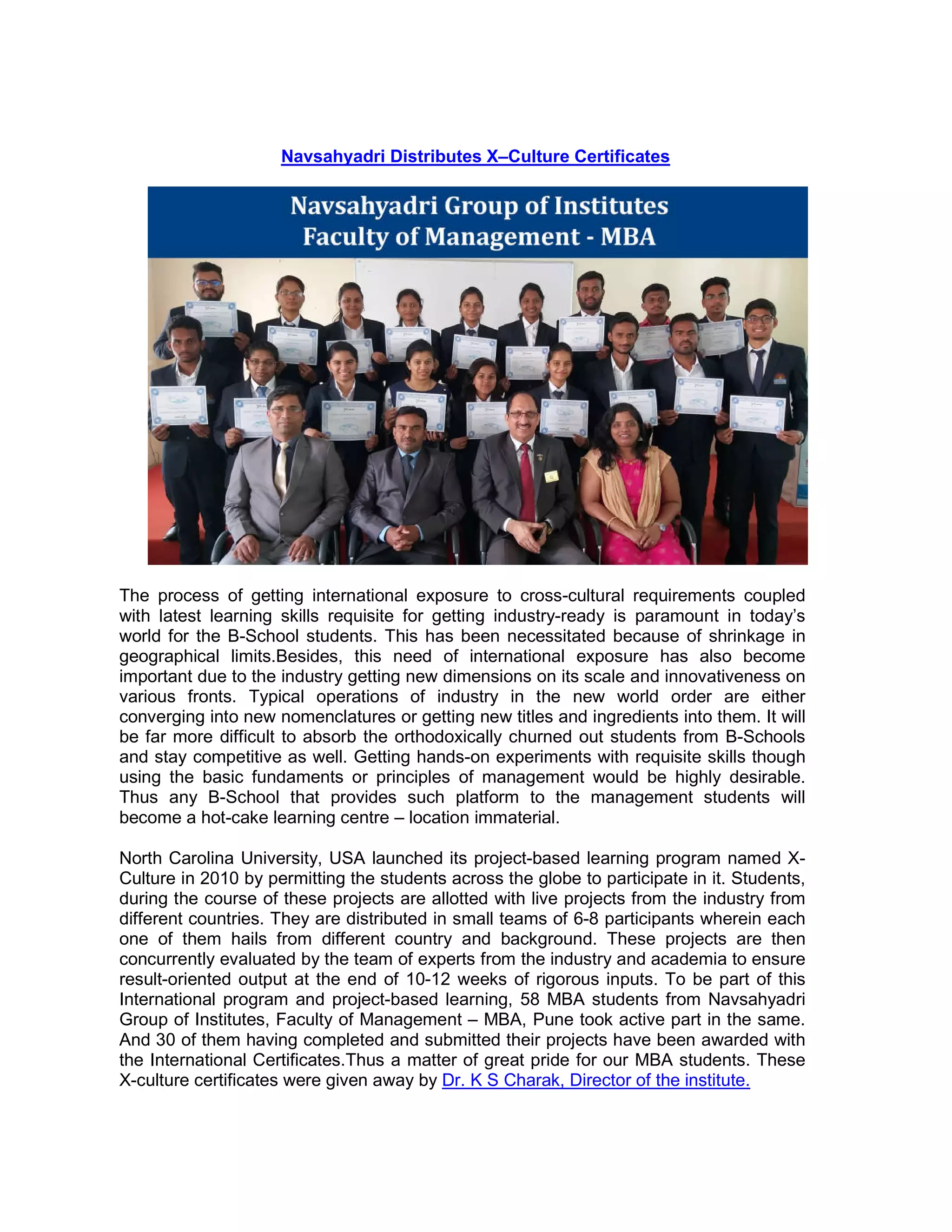 X culture certification | PDF