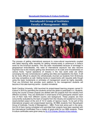 X culture certification | PDF