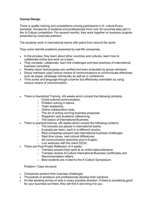 X culture certification | PDF