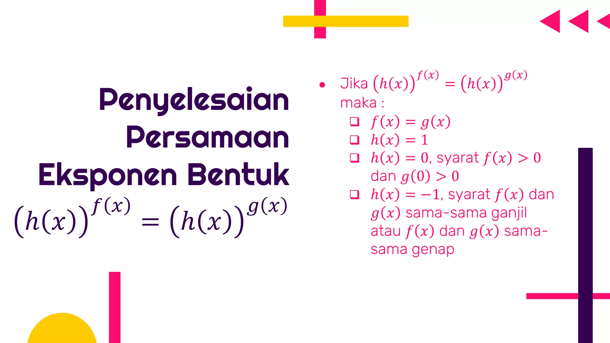 Persamaan Eksponen | PPSX