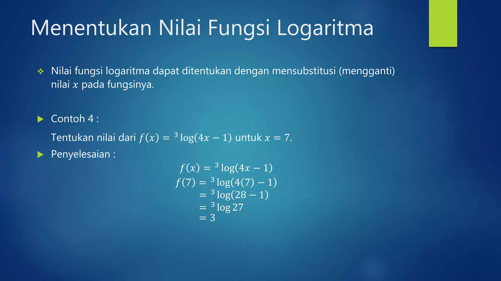Fungsi Logaritma | PPTX