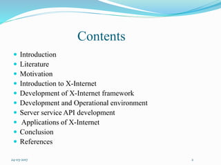 X internet framework | PPT