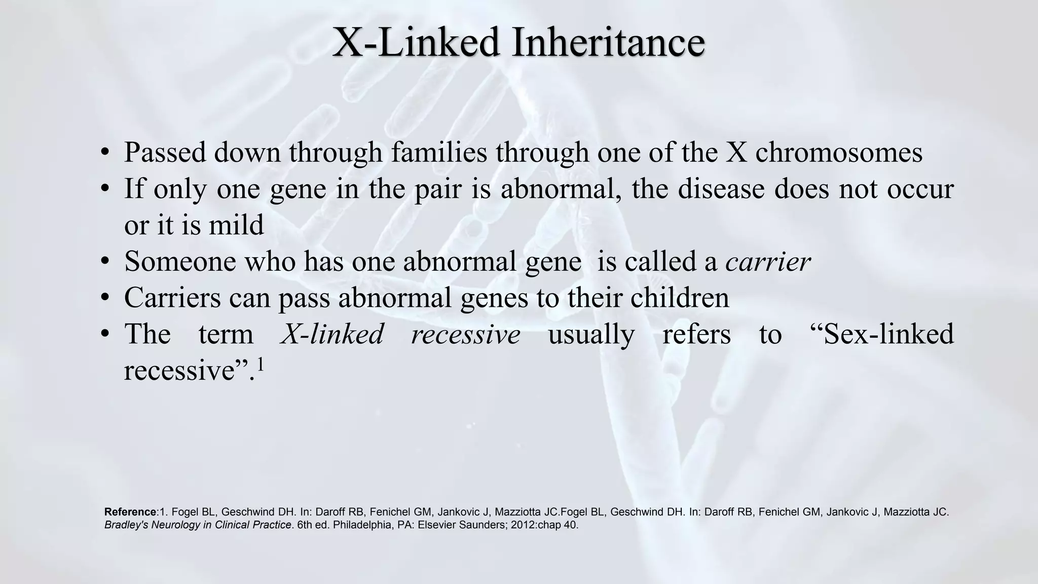 X linked recessive disorder | PPTX