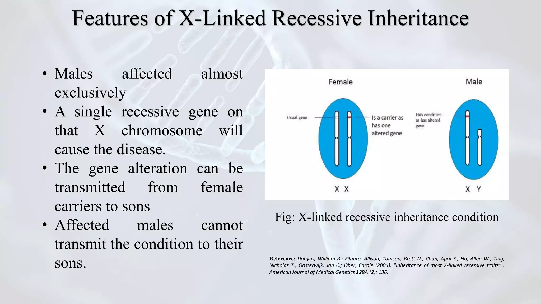 X linked recessive disorder | PPTX