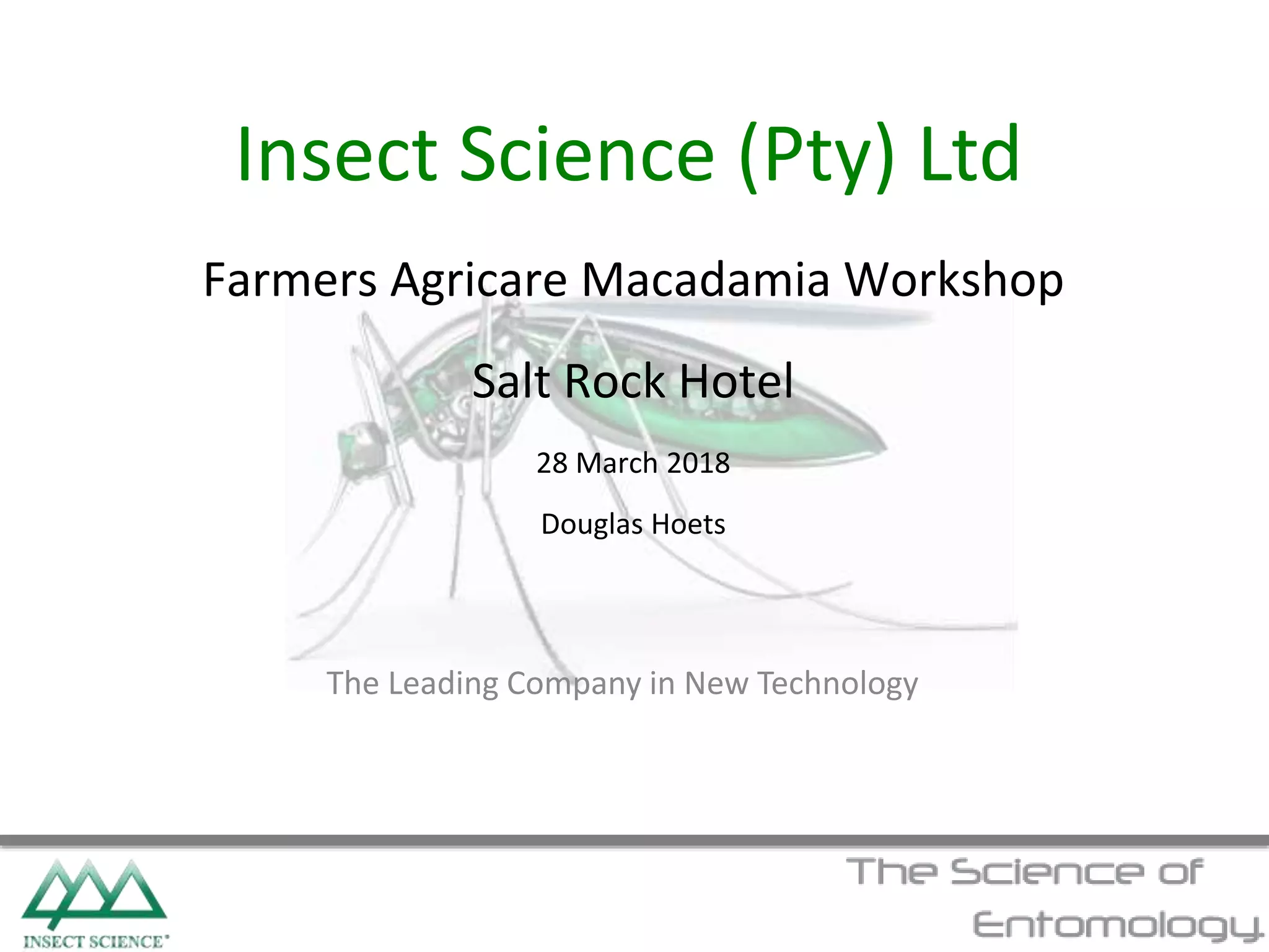 Macadamia Nut Borer Control Method - Insect Science | PPTX
