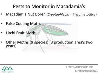 Macadamia Nut Borer Control Method - Insect Science | PPTX