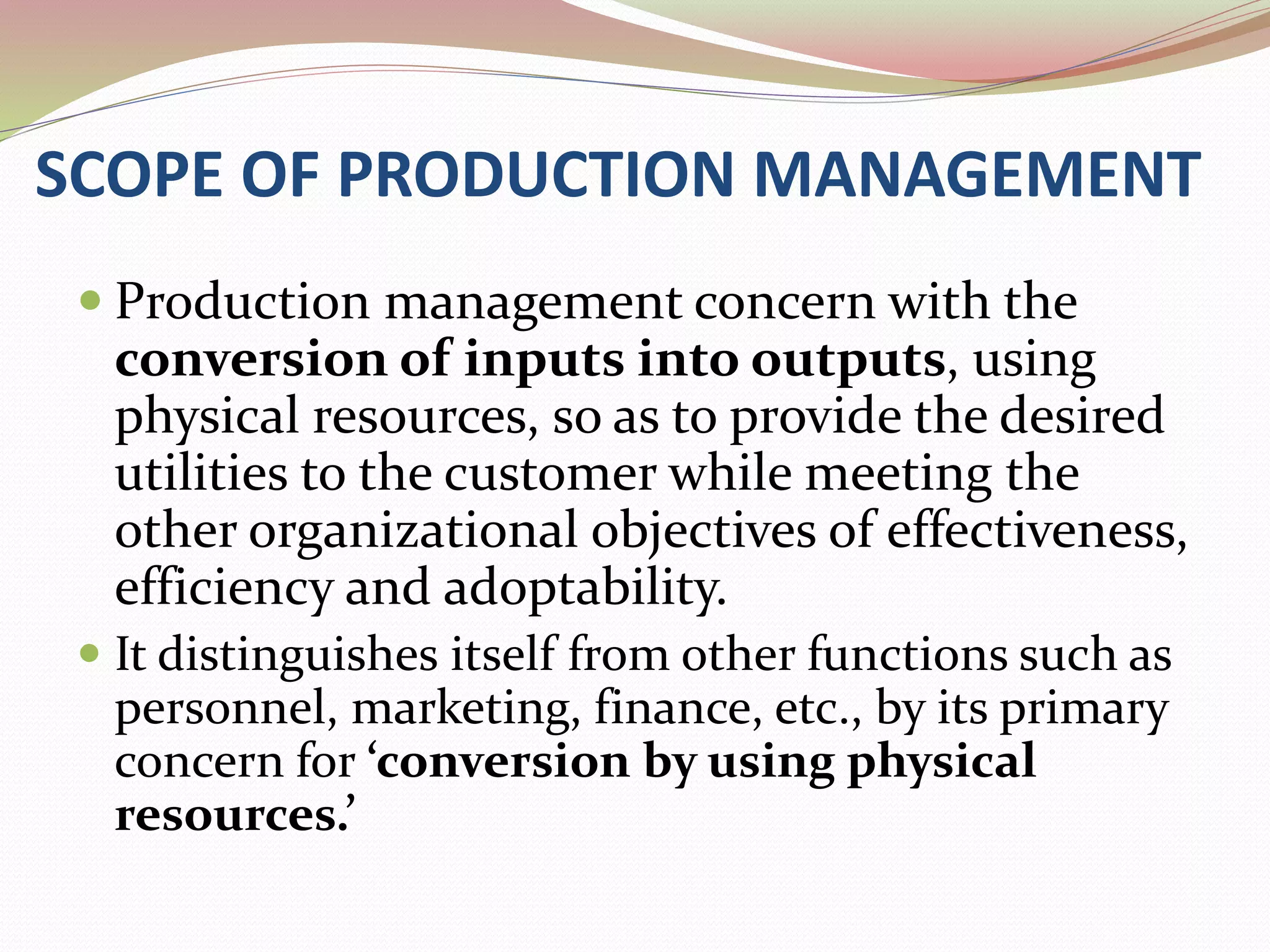Production Management | PPTX