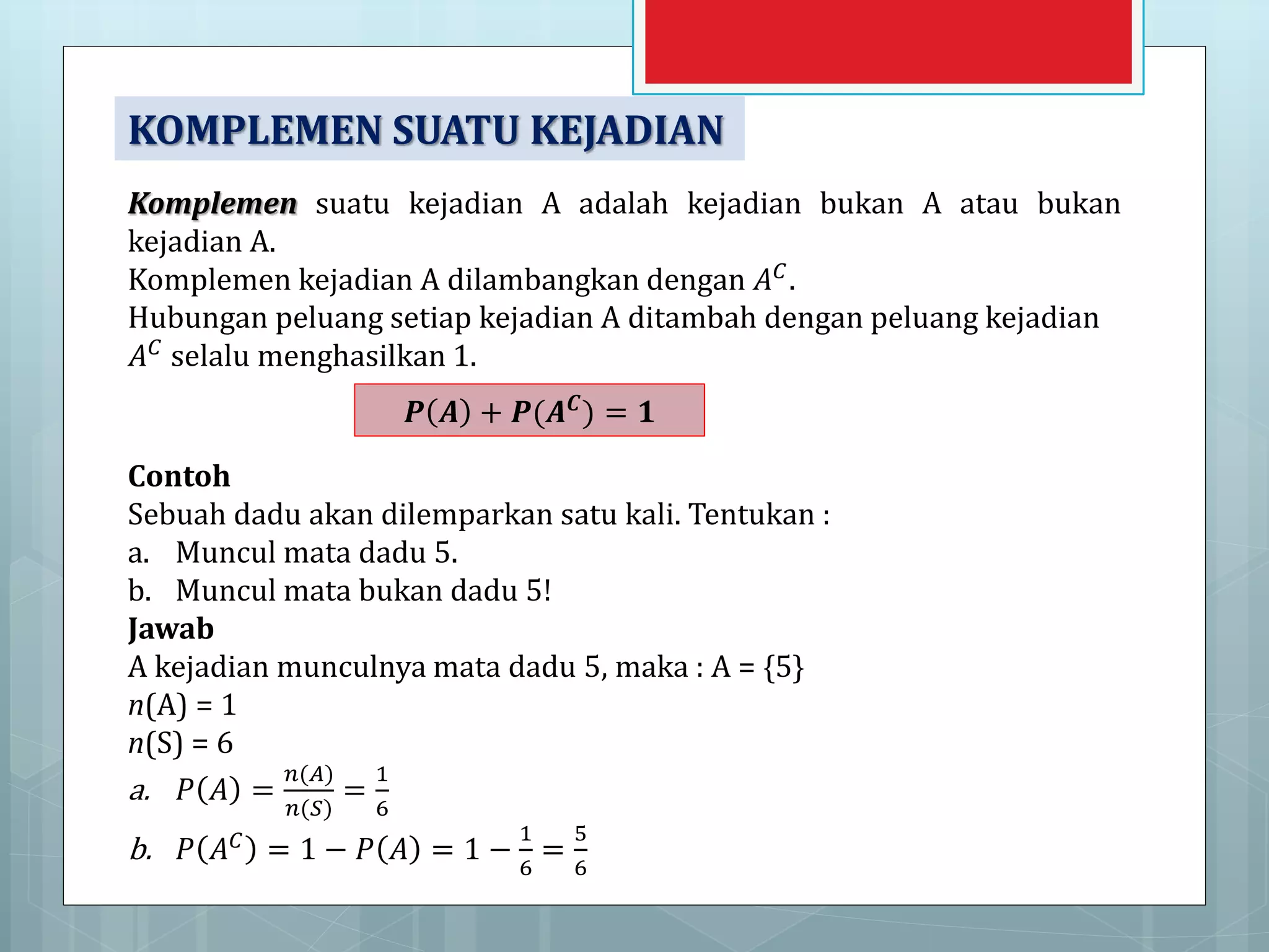 Materi SMA Kelas X Matematika Peluang | PPTX