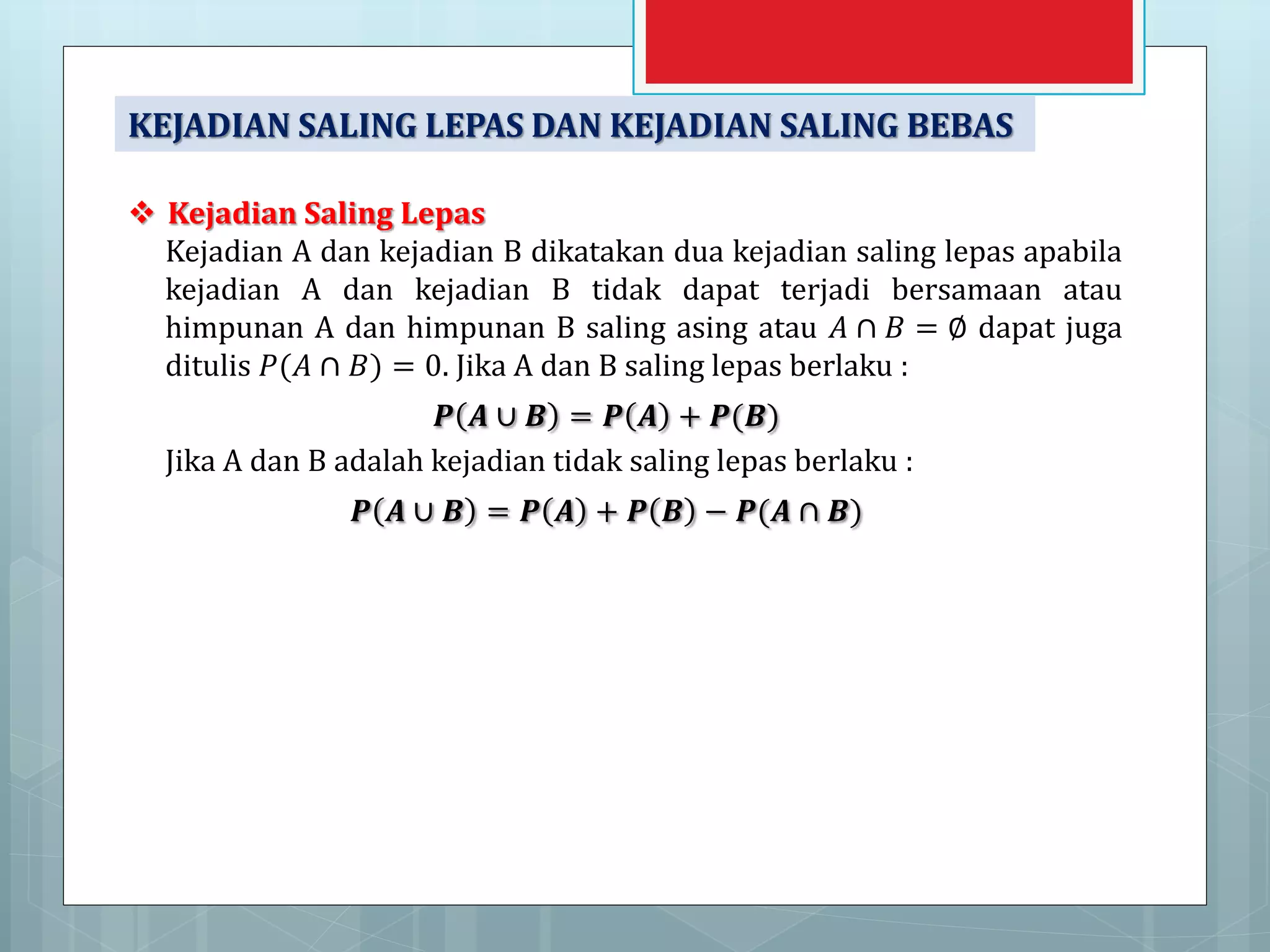Materi SMA Kelas X Matematika Peluang | PPTX
