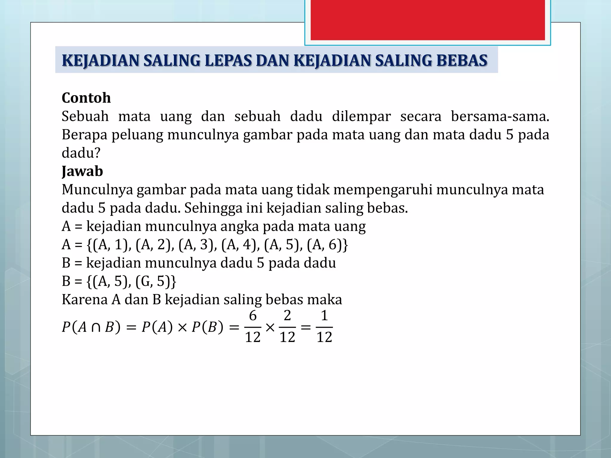 Materi SMA Kelas X Matematika Peluang | PPTX