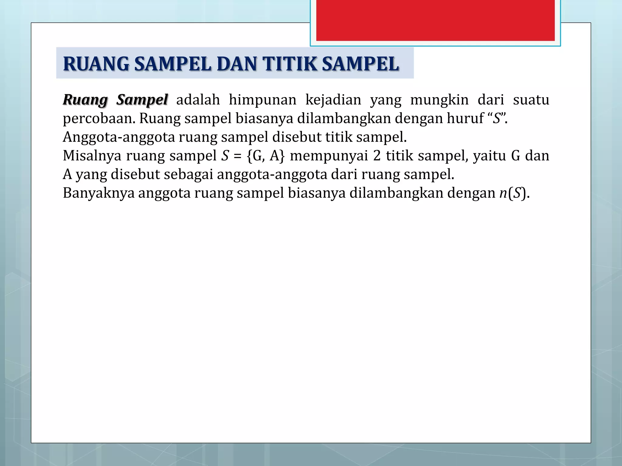 Materi SMA Kelas X Matematika Peluang | PPTX