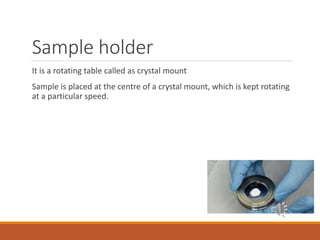 X-ray DIFFRACTION.INSTRUMENTAITON WORKING PRINCIPLE OF XRD.pptx