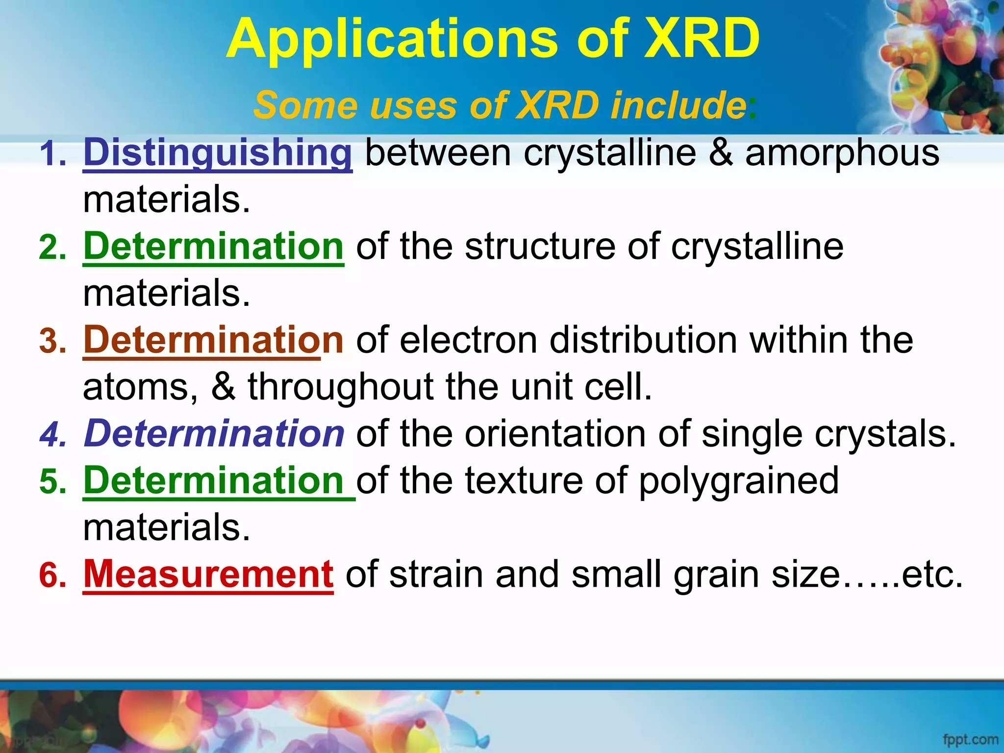 X-RAY -DIFRACTION TYPES.ppt